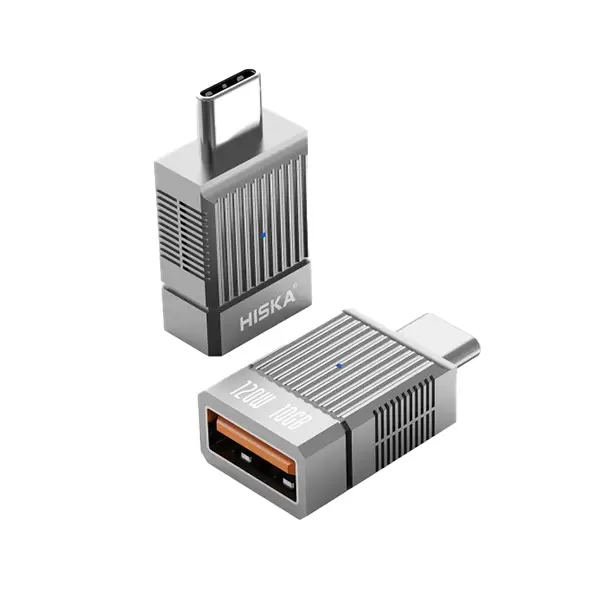 مبدل OTG یو اس بی به تایپ سی H6 هیسکا HISKA - فروشگاه اینترنتی مهدیا ویژن